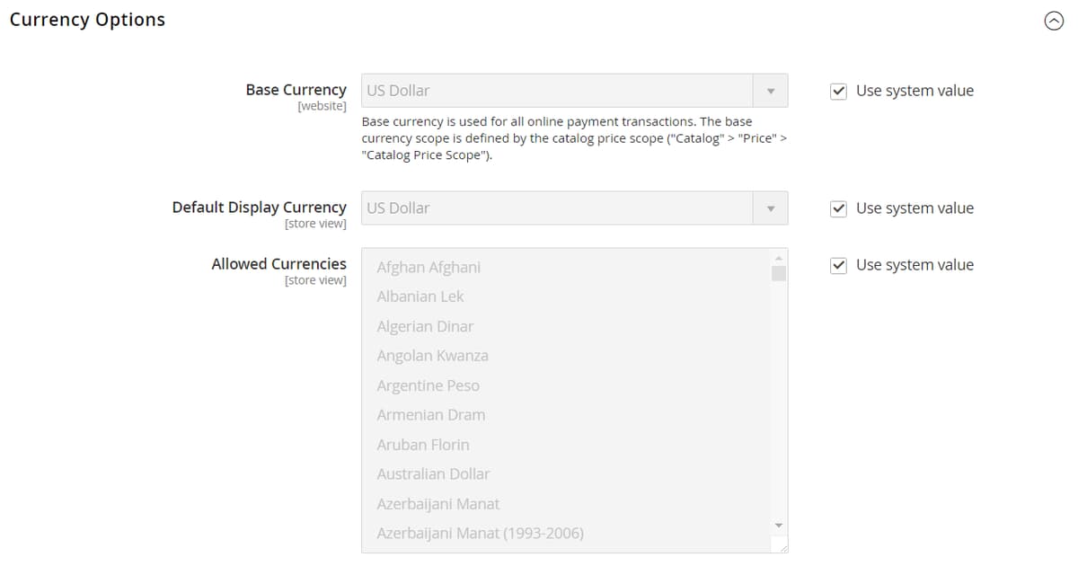 General > Currency Setup | Adobe Commerce