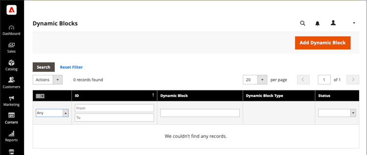 Dynamic blocks | Adobe Commerce