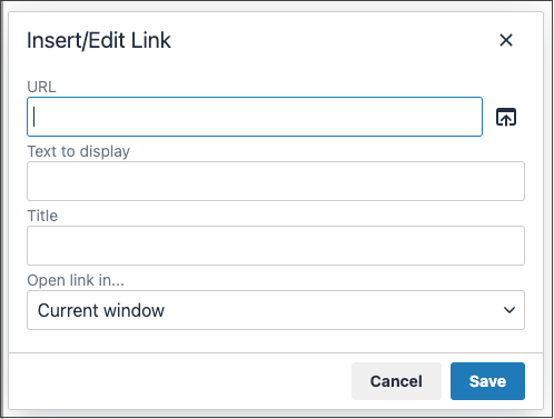 Insert a link in the editor | Adobe Commerce