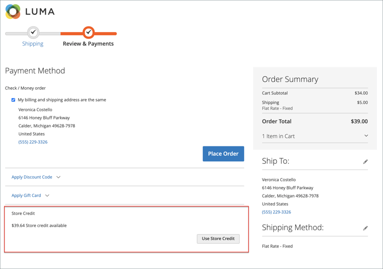 Refunds in the customer account dashboard | Adobe Commerce