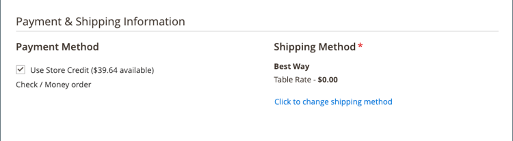 Apply store credit | Adobe Commerce