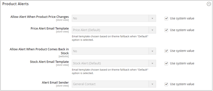 Product alerts | Adobe Commerce