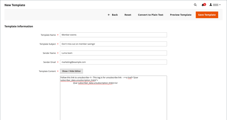 Newsletter templates | Adobe Commerce