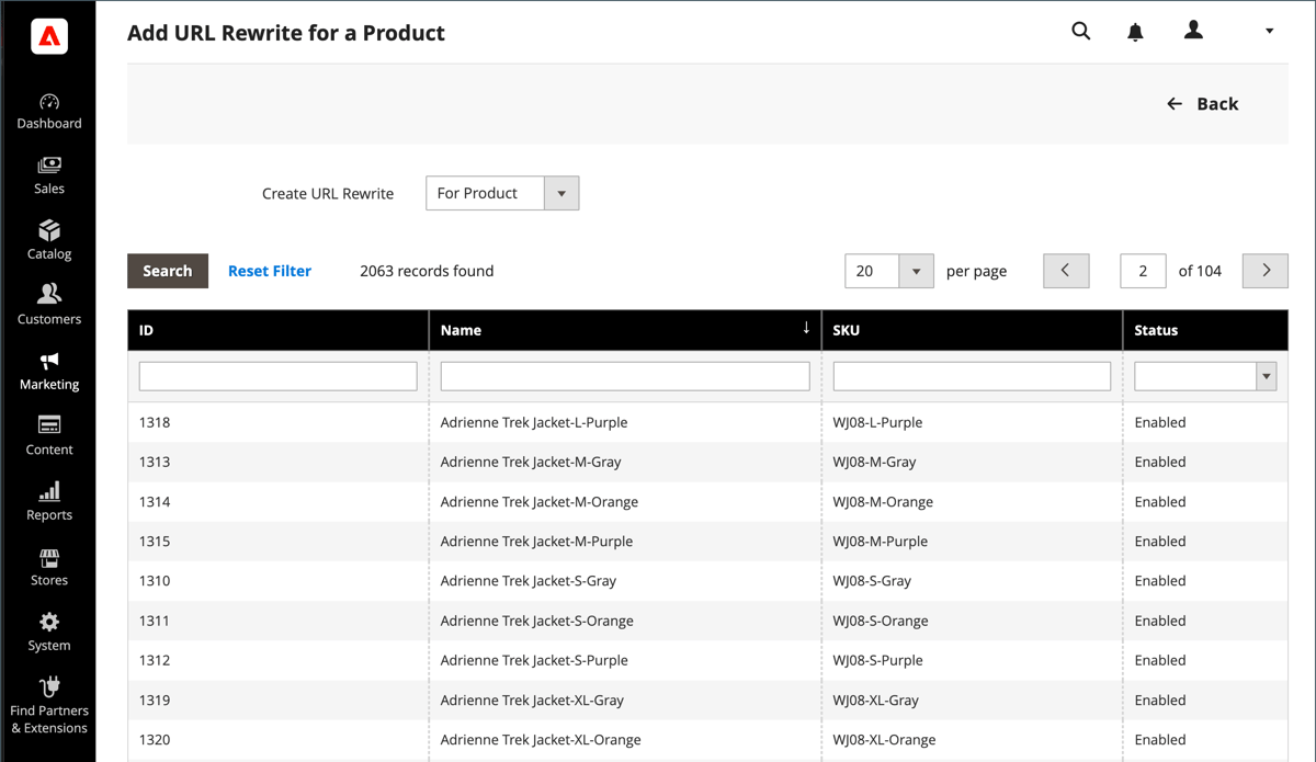 Product URL rewrites | Adobe Commerce Product URL rewrites | Adobe Commerce