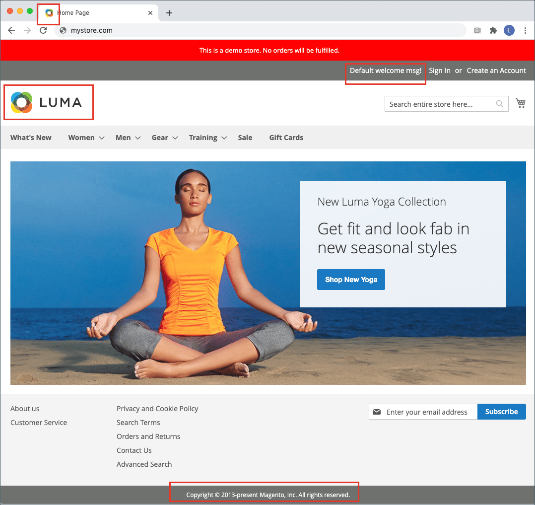 Storefront branding | Adobe Commerce