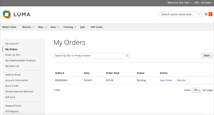Storefront order management | Adobe Commerce