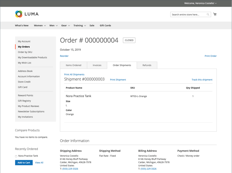 Storefront order management | Adobe Commerce