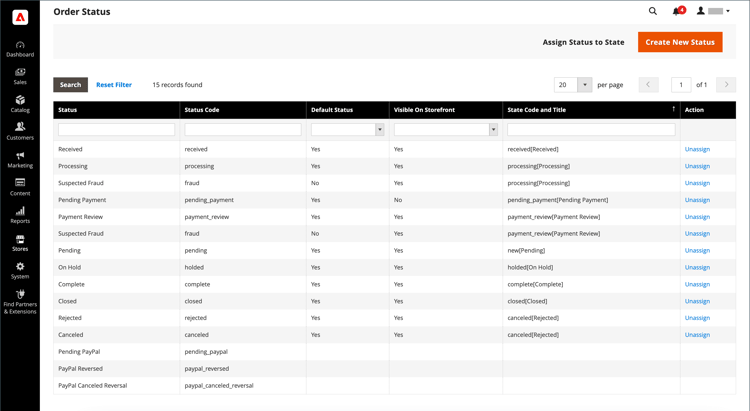 Order status | Adobe Commerce