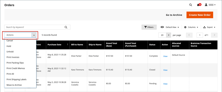 Orders | Adobe Commerce