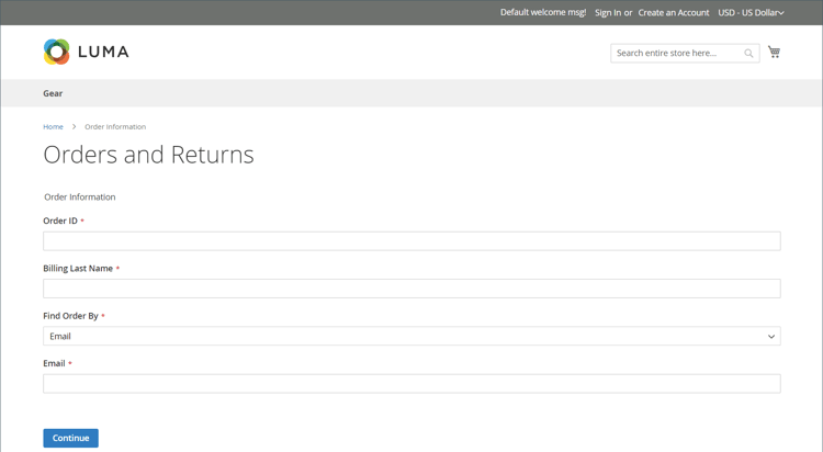 Returns storefront experience | Adobe Commerce