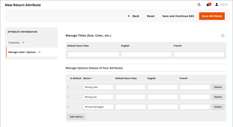 Returns attribute | Adobe Commerce