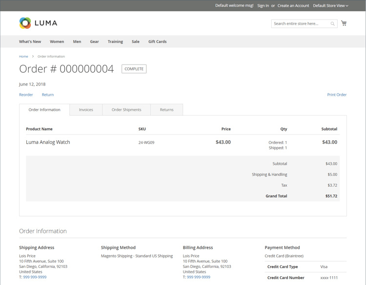 Returns storefront experience | Adobe Commerce