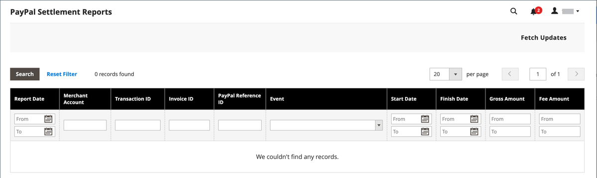 PayPal Settlement report | Adobe Commerce