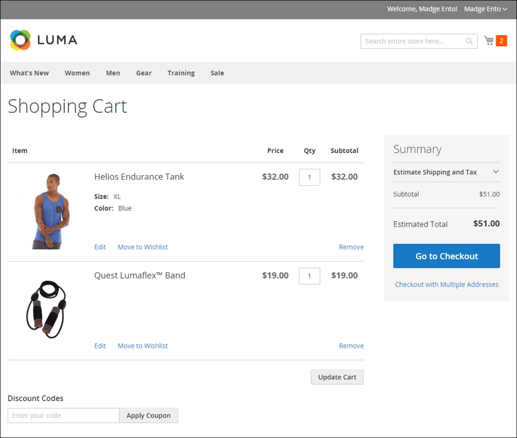Cart configuration | Adobe Commerce