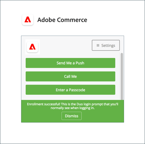 Two-factor authentication setup for user accounts | Adobe Commerce