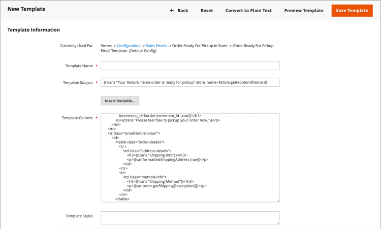Use predefined variables | Adobe Commerce