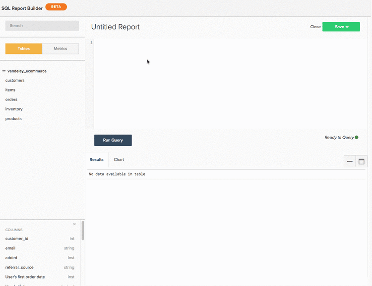 Using the SQL Report Builder | Adobe Commerce