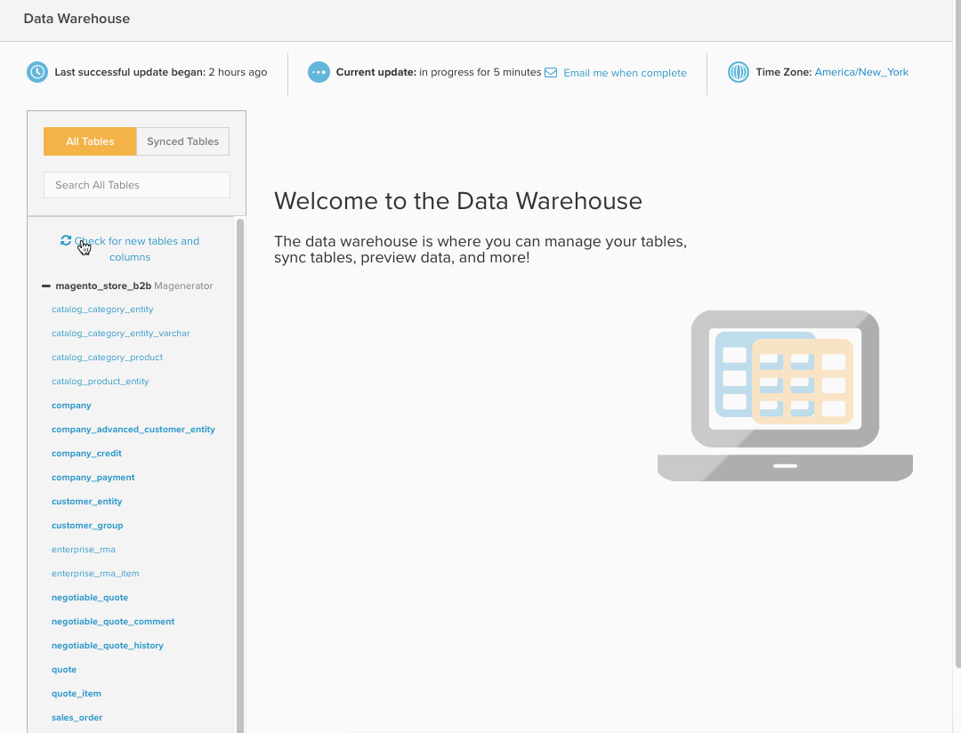 Data Warehouse Manager | Adobe Commerce