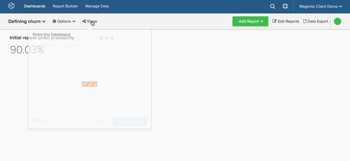Share dashboards organization-wide | Adobe Commerce