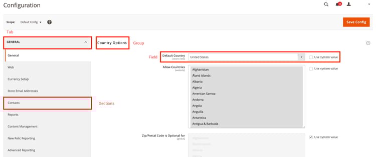 system.xml reference | Adobe Commerce