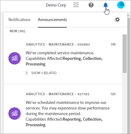 Account Preferences and Notifications | Adobe Experience Cloud