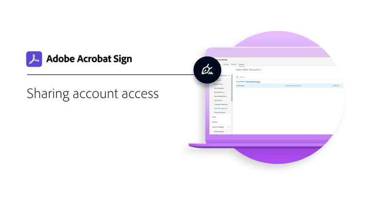 Sharing Account Access | Adobe Acrobat Sign