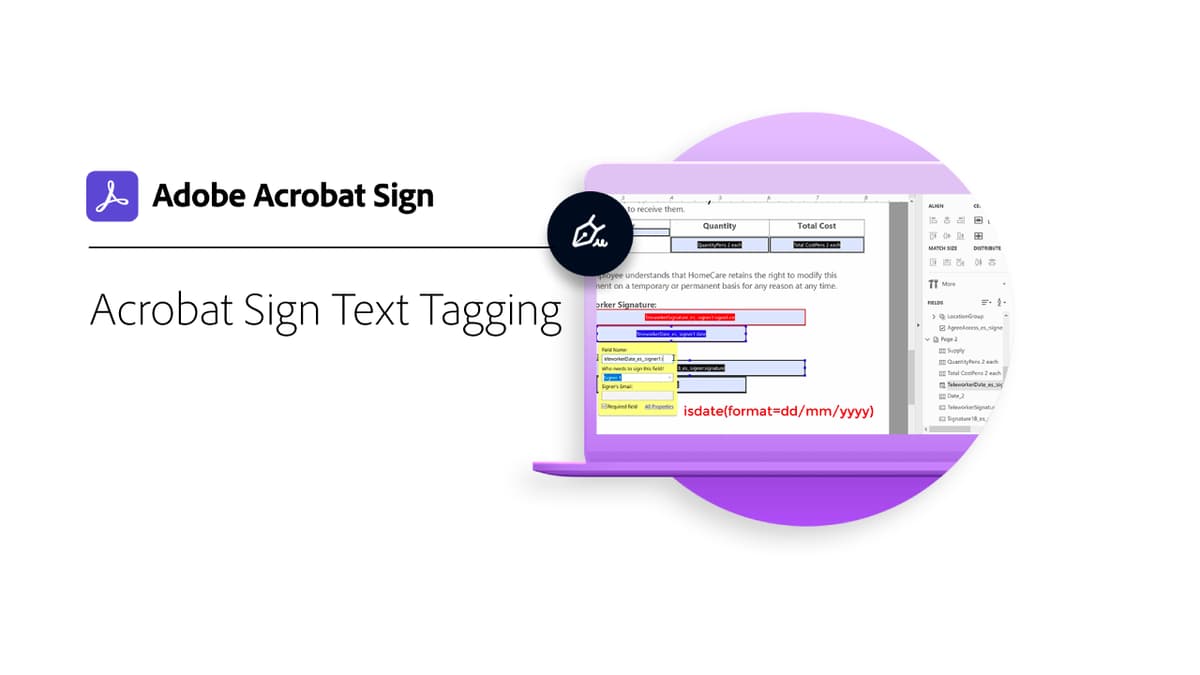 Acrobat Sign Text Tagging | Adobe Acrobat Sign