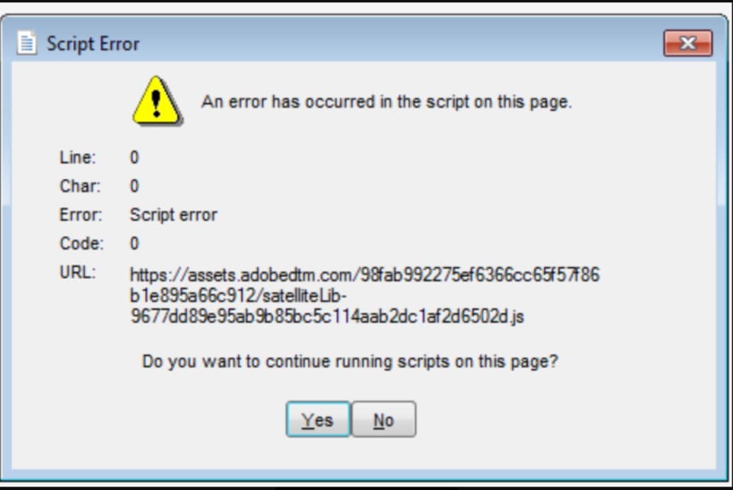 Campaign Classic- Script error/warning while logging in | Adobe Campaign