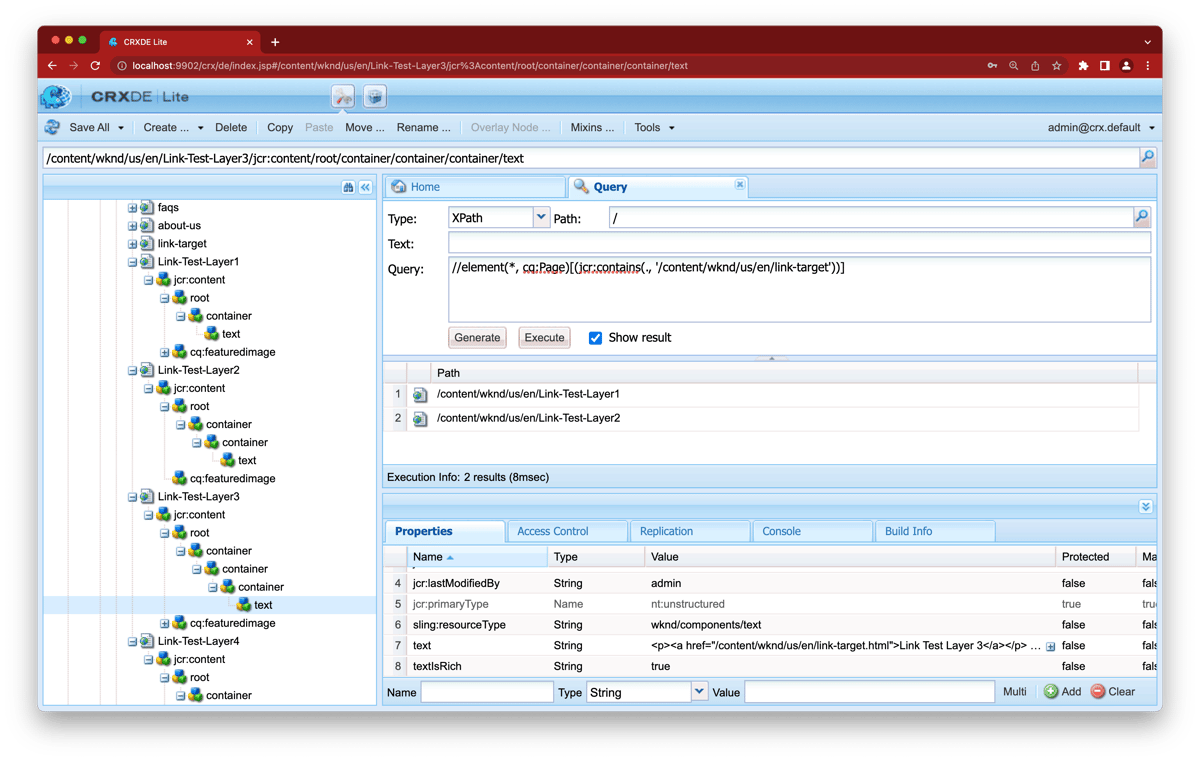 The incoming links don't show all linking pages in Adobe Experience ...