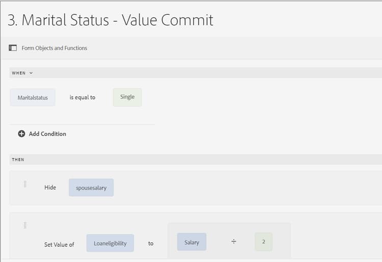 How to use the Rule Editor to add rules to the form fields to add dynamic behavior, and build ...