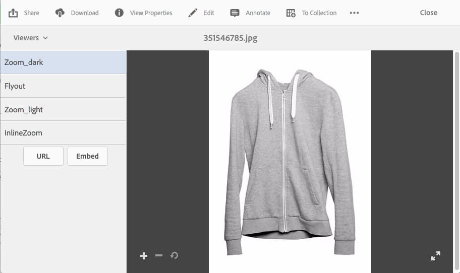 Applying Dynamic Media viewer presets | Adobe Experience Manager