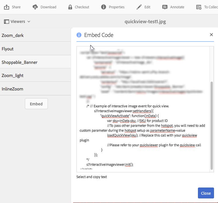 Create custom pop-ups using Quickview | Adobe Experience Manager