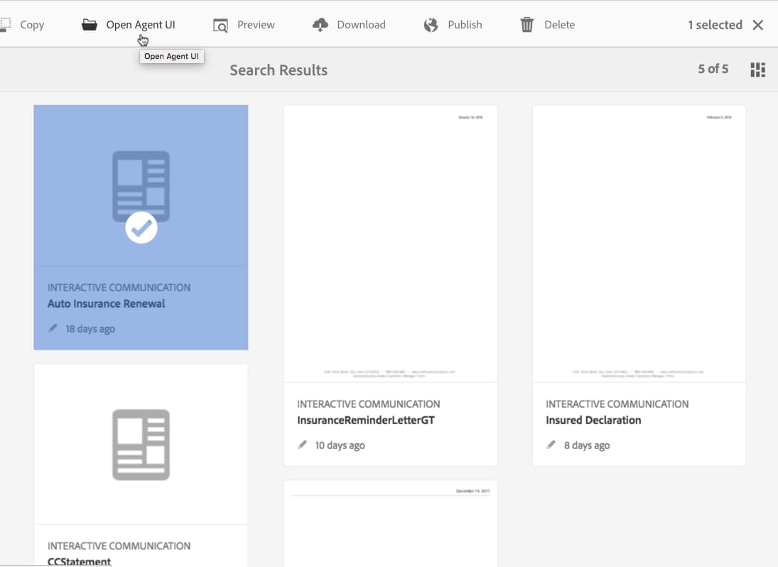 Prepare and send Interactive Communication using the Agent UI | Adobe ...