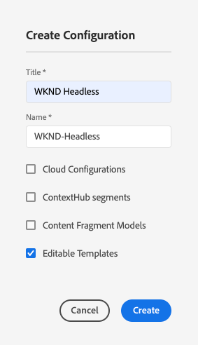 Configurations and the Configuration Browser | Adobe Experience Manager