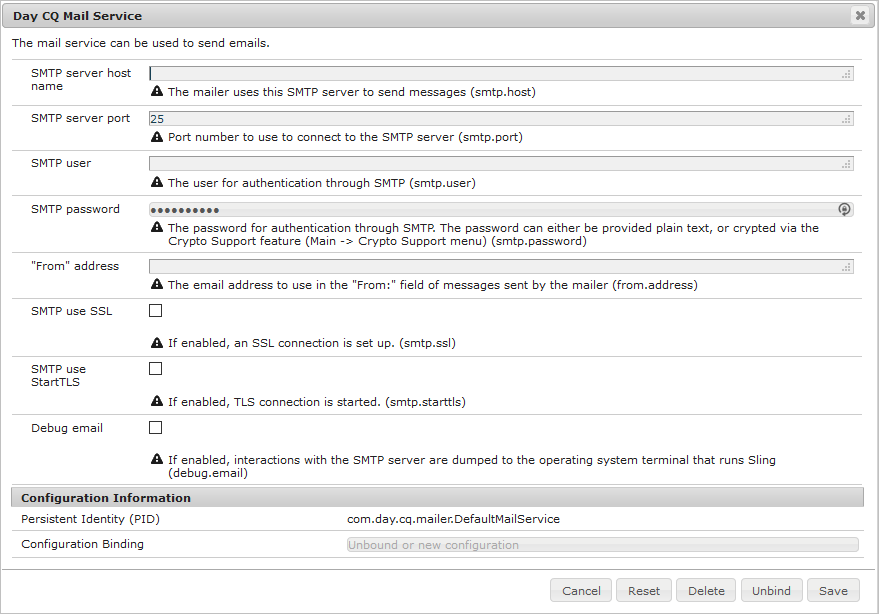 Configuring Email Notification | Adobe Experience Manager