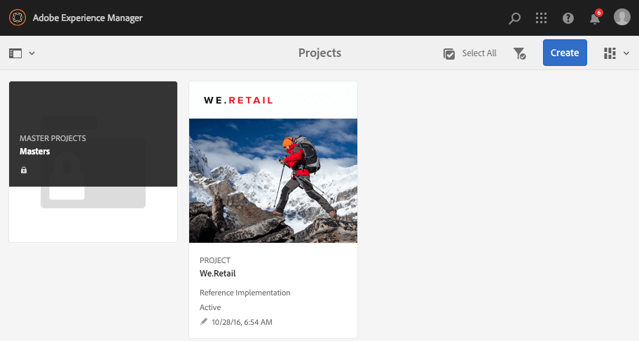 Projects | Adobe Experience Manager