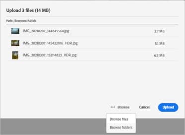 Upload assets to the repository | Adobe Experience Manager