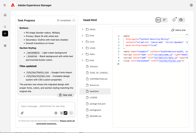 Experience Modernization Console | Adobe Experience Manager