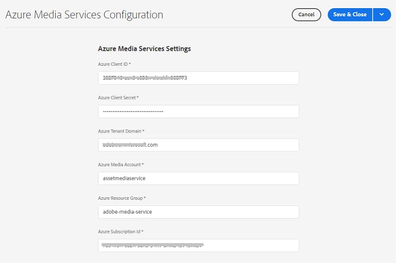 Configure transcription service | Adobe Experience Manager