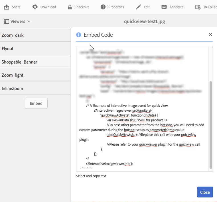 Create custom pop-ups using Quickview | Adobe Experience Manager
