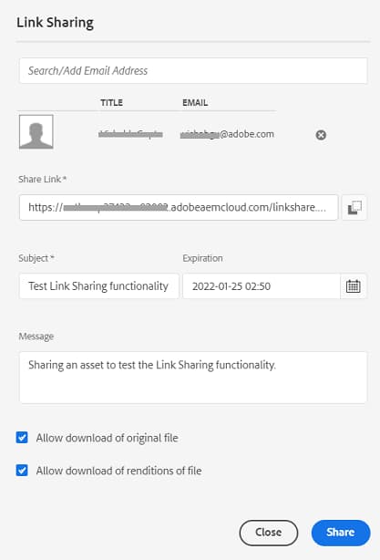 Distribute and share assets, folders, and collections | Adobe ...