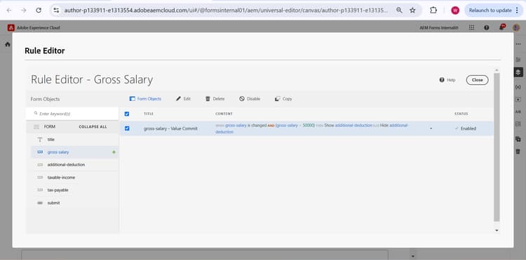 How to use the rule editor to apply rules to form fields, enabling ...