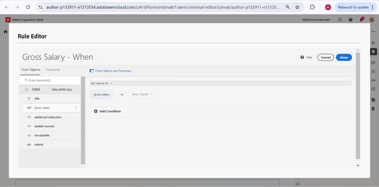 How to use the rule editor to apply rules to form fields, enabling ...