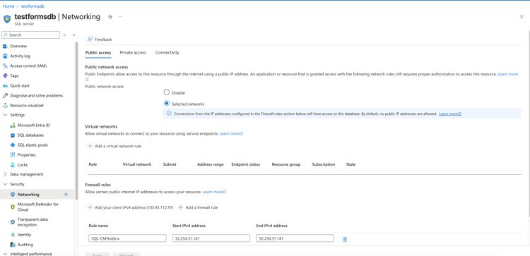 Connect an Adaptive Form to Azure SQL Storage | Adobe Experience Manager