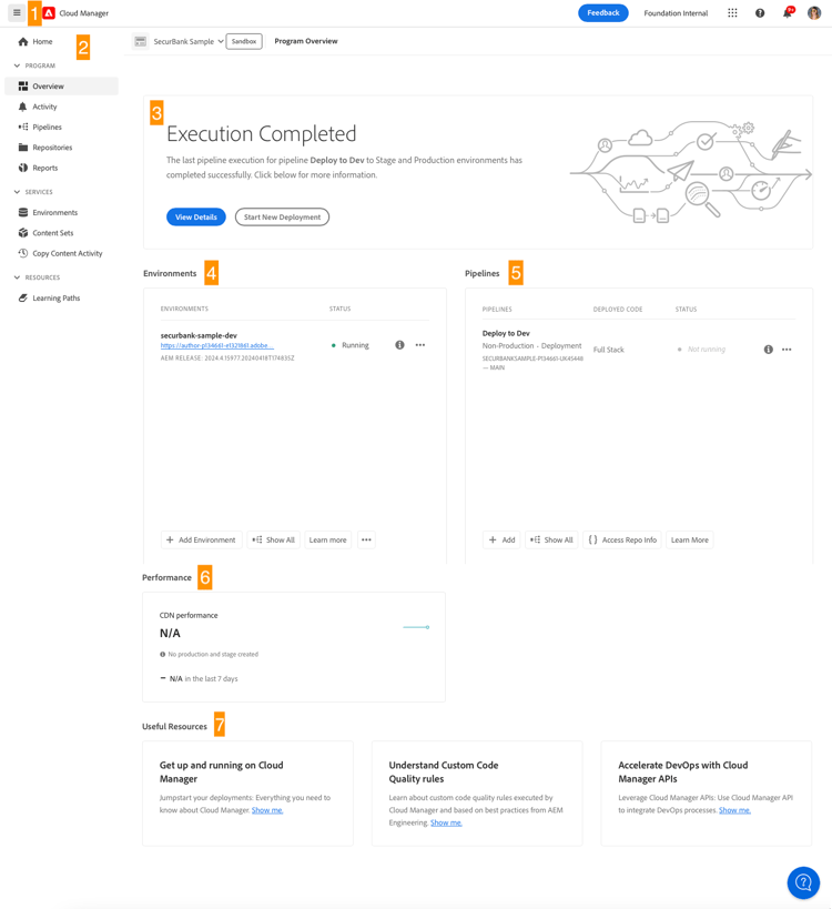 Navigate The Cloud Manager Ui Adobe Experience Manager