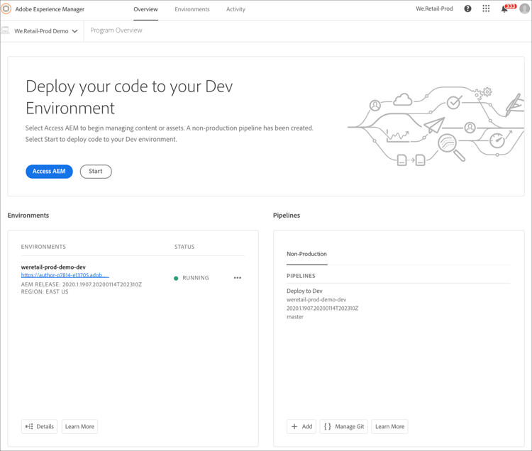 Creating Sandbox Programs | Adobe Experience Manager