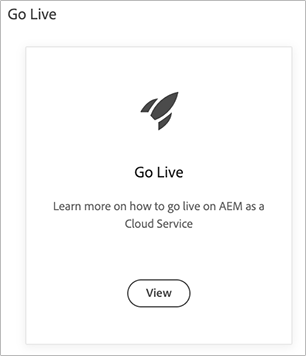 Go-live Phase in Cloud Acceleration Manager | Adobe Experience Manager