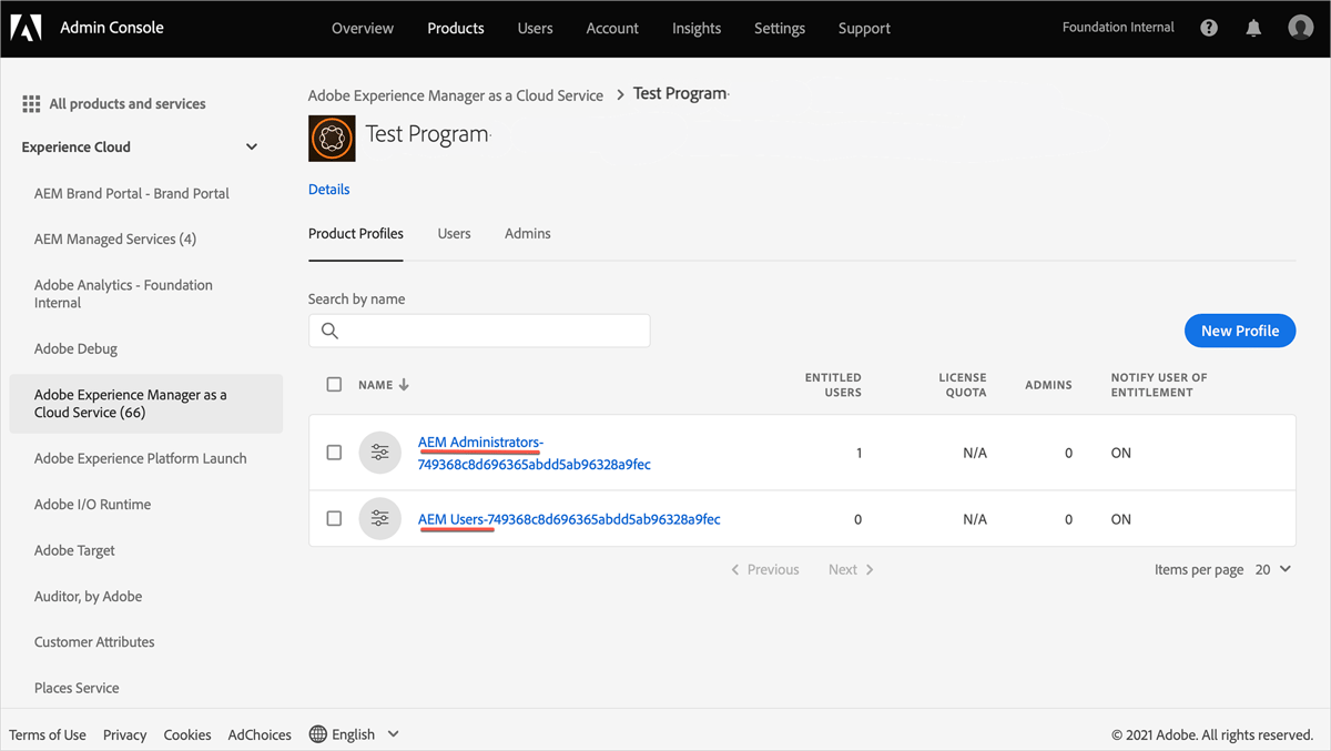 AEM as a Cloud Service Team and Product Profiles | Adobe Experience Manager