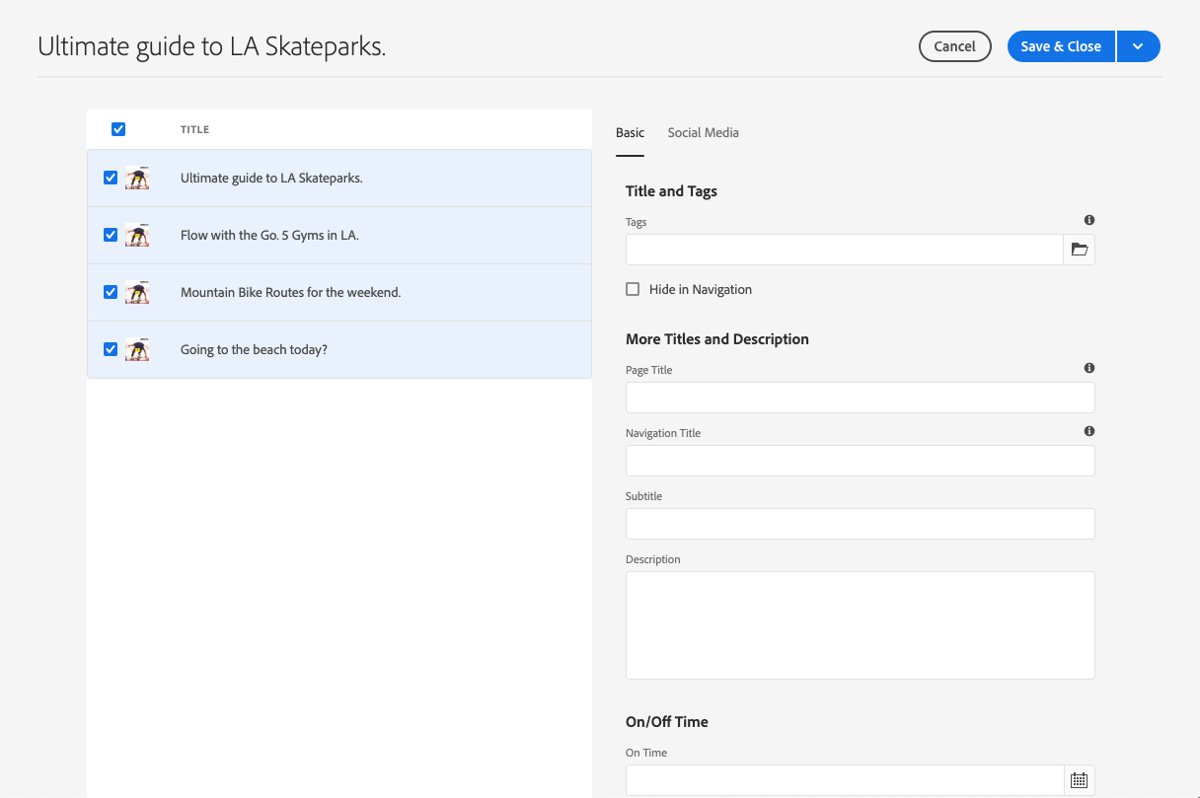 Editing Page Properties | Adobe Experience Manager
