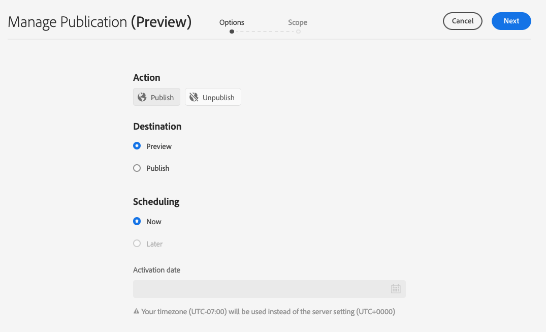 Previewing Content | Adobe Experience Manager